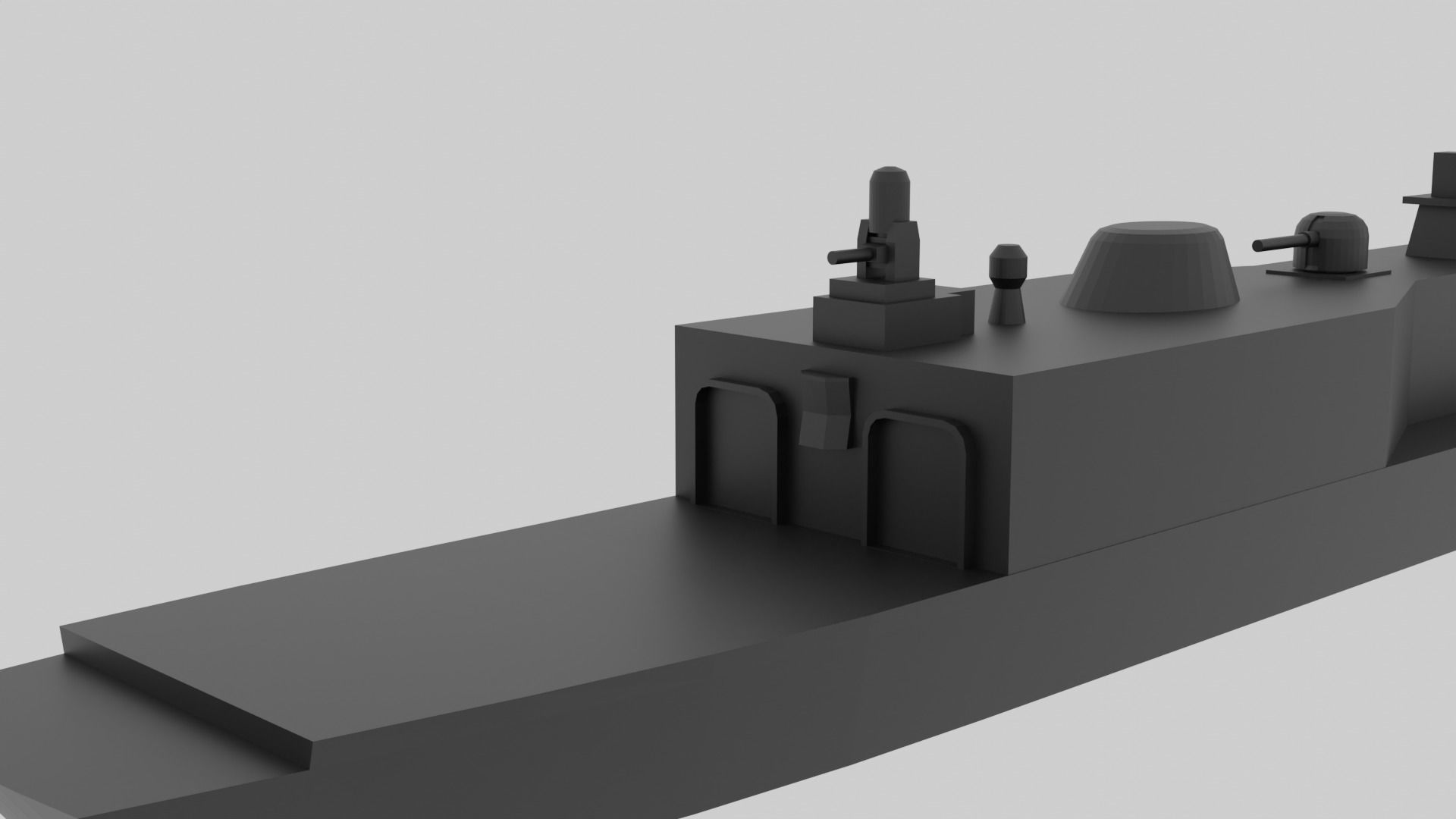 USS McClusky - Model for small scale printing free 3D model 3D ...