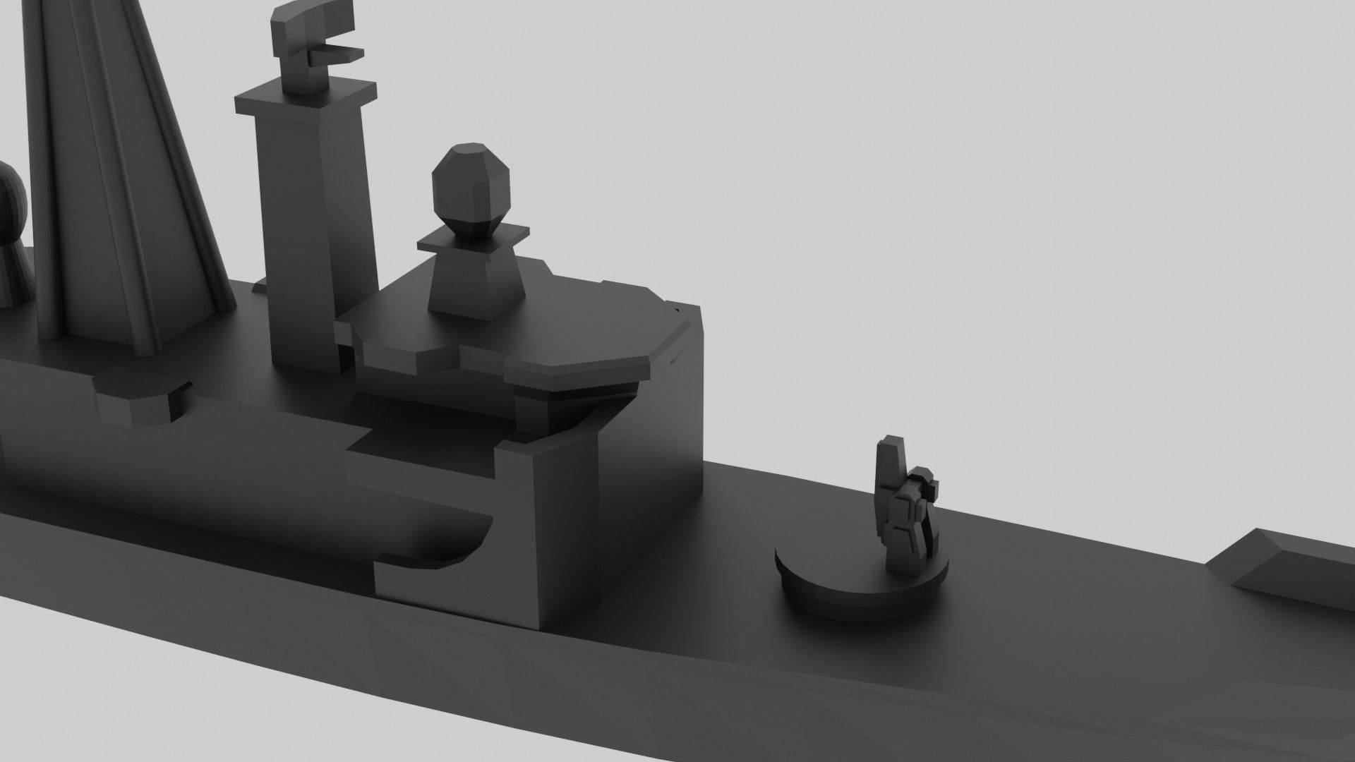 USS McClusky - Model for small scale printing free 3D model 3D ...