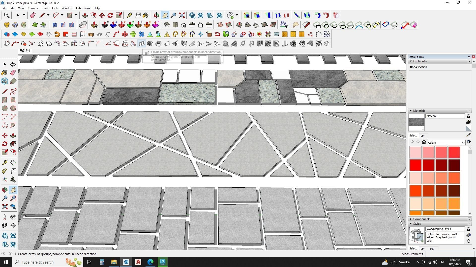 Simple paver stone sketchup 3dsmax model 3D model | CGTrader