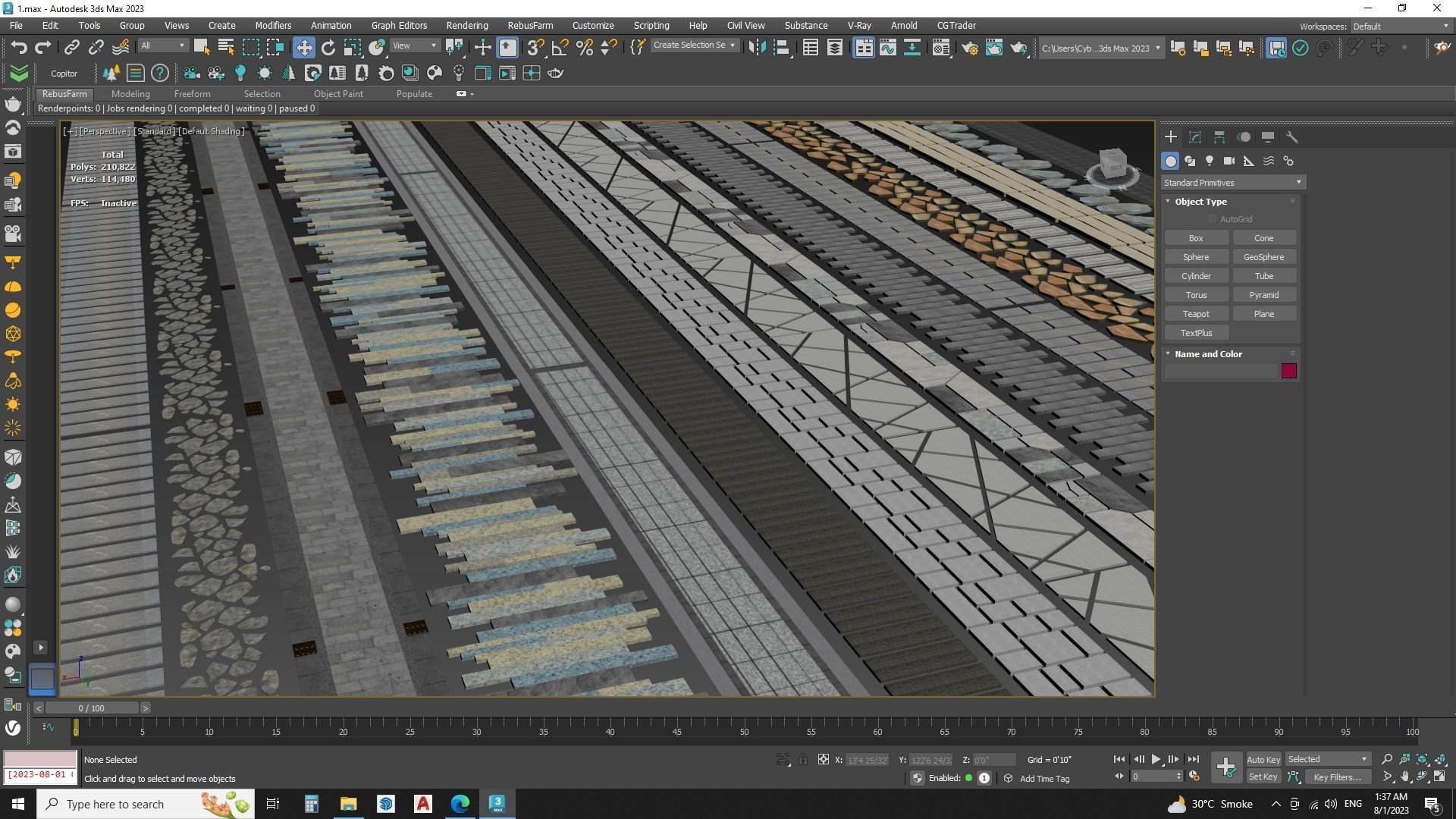 Simple paver stone sketchup 3dsmax model 3D model | CGTrader