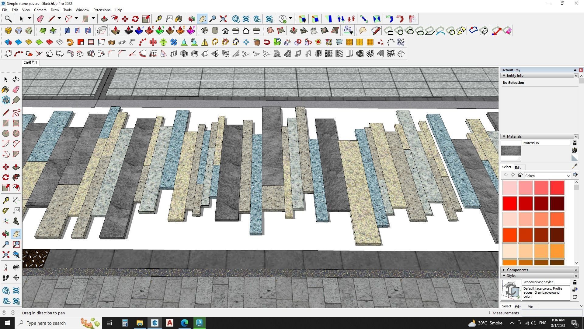 Simple paver stone sketchup 3dsmax model 3D model | CGTrader