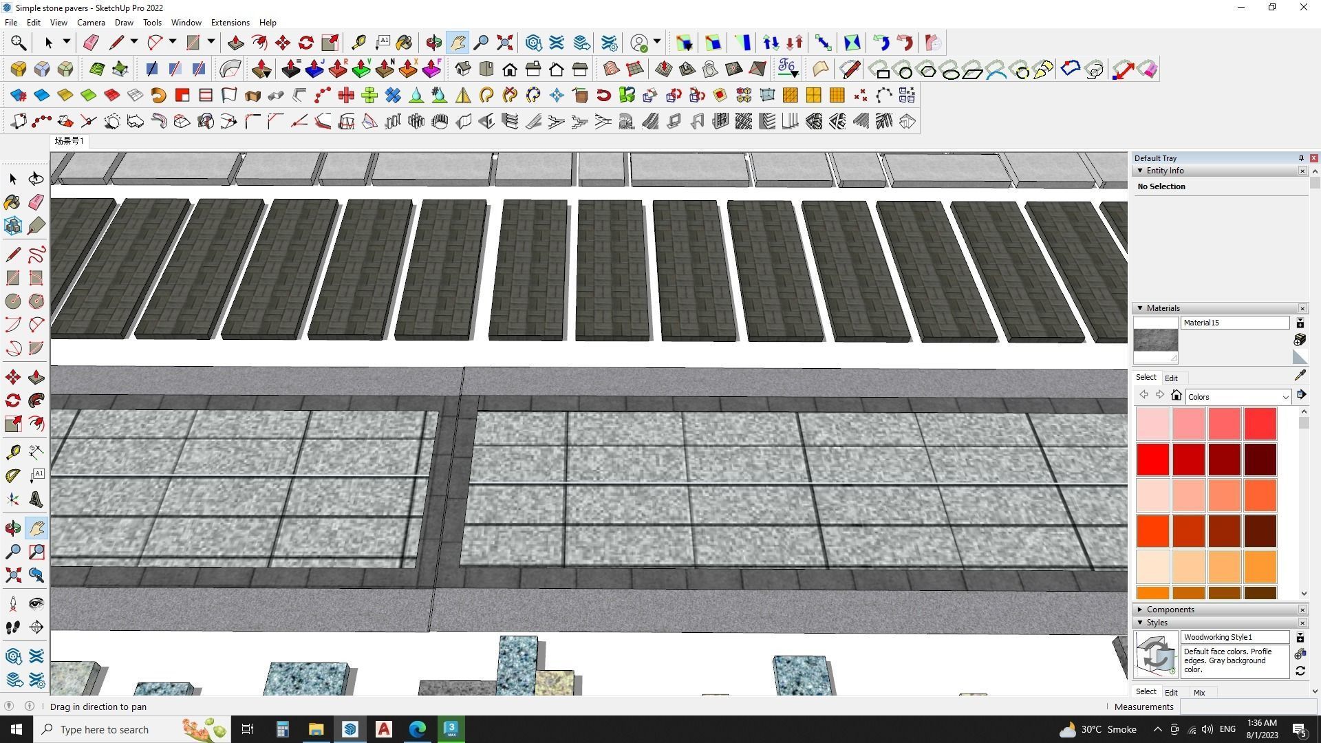 Simple paver stone sketchup 3dsmax model 3D model | CGTrader