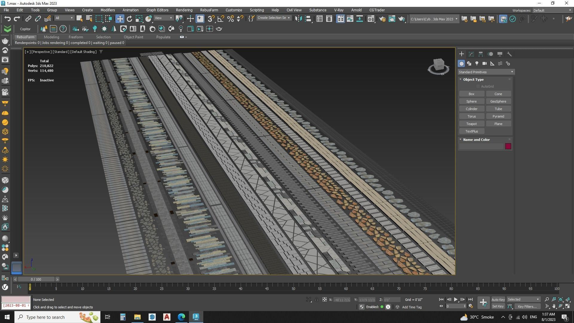 Simple paver stone sketchup 3dsmax model 3D model | CGTrader