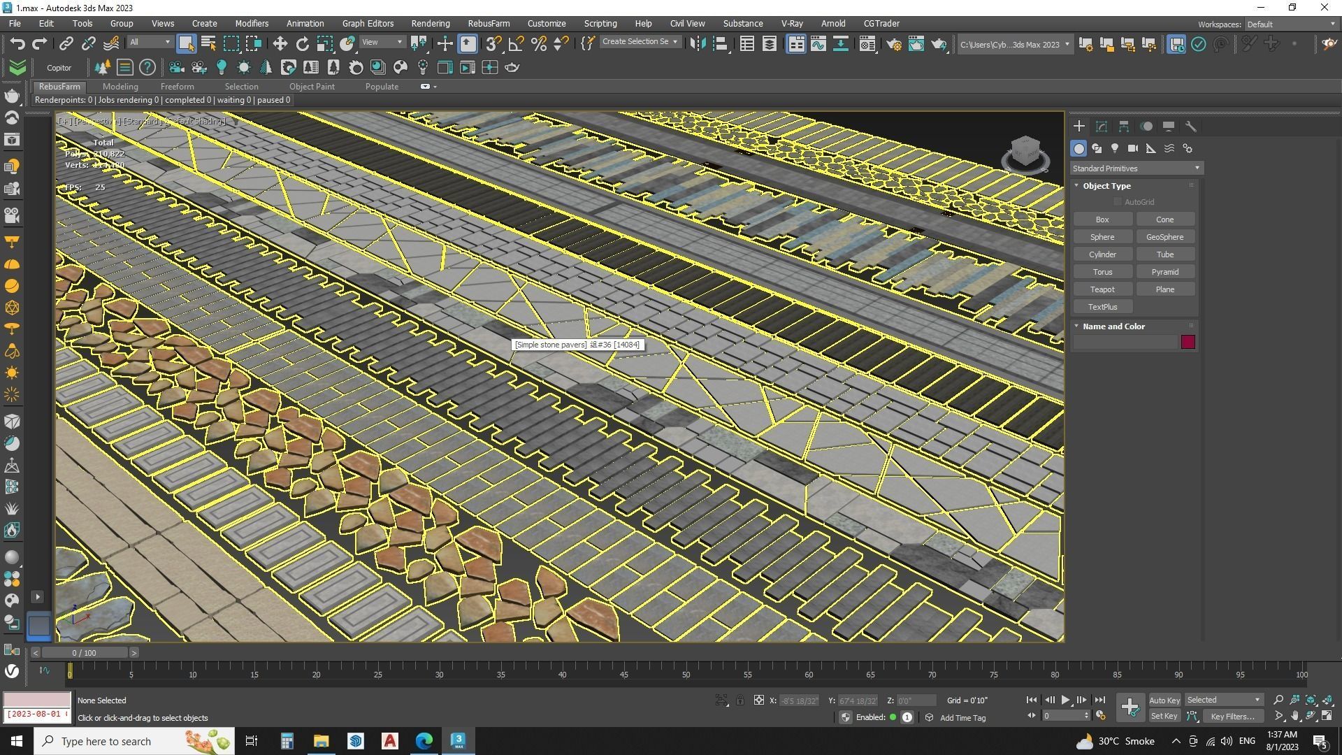 Simple paver stone sketchup 3dsmax model 3D model | CGTrader