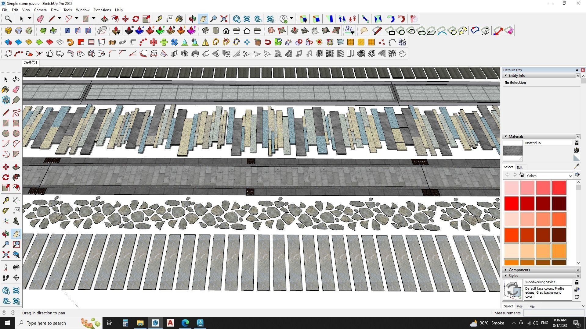 Simple paver stone sketchup 3dsmax model 3D model | CGTrader