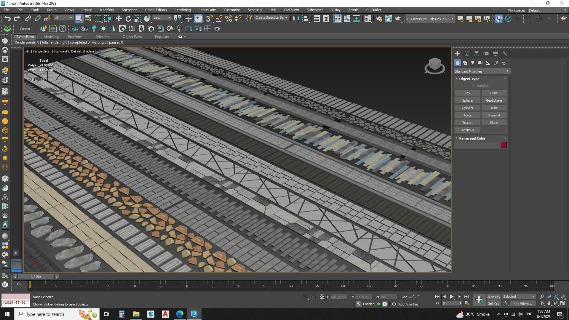 Simple paver stone sketchup 3dsmax model 3D model | CGTrader
