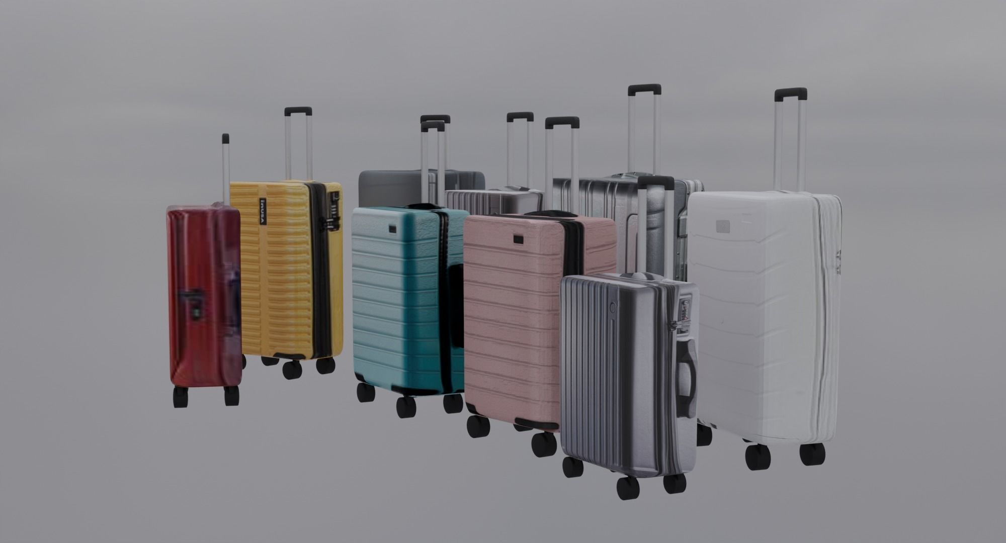 3D model Luggage 9 Pack VR / AR / low-poly | CGTrader