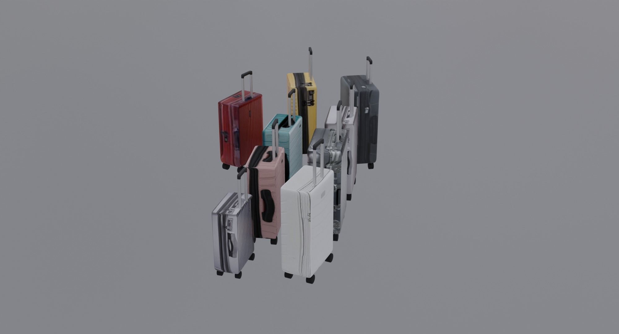 3D model Luggage 9 Pack VR / AR / low-poly | CGTrader