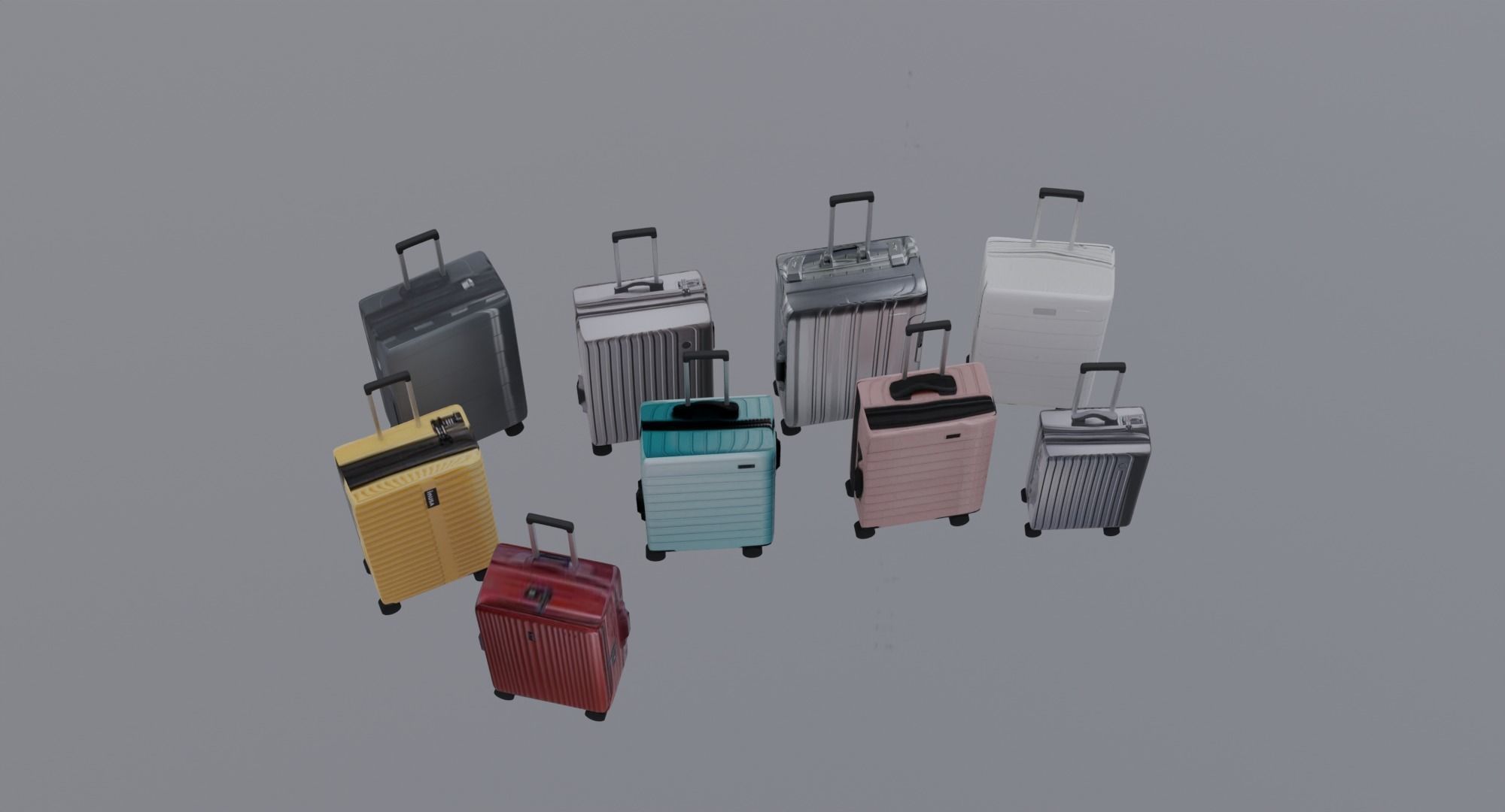 3D model Luggage 9 Pack VR / AR / low-poly | CGTrader