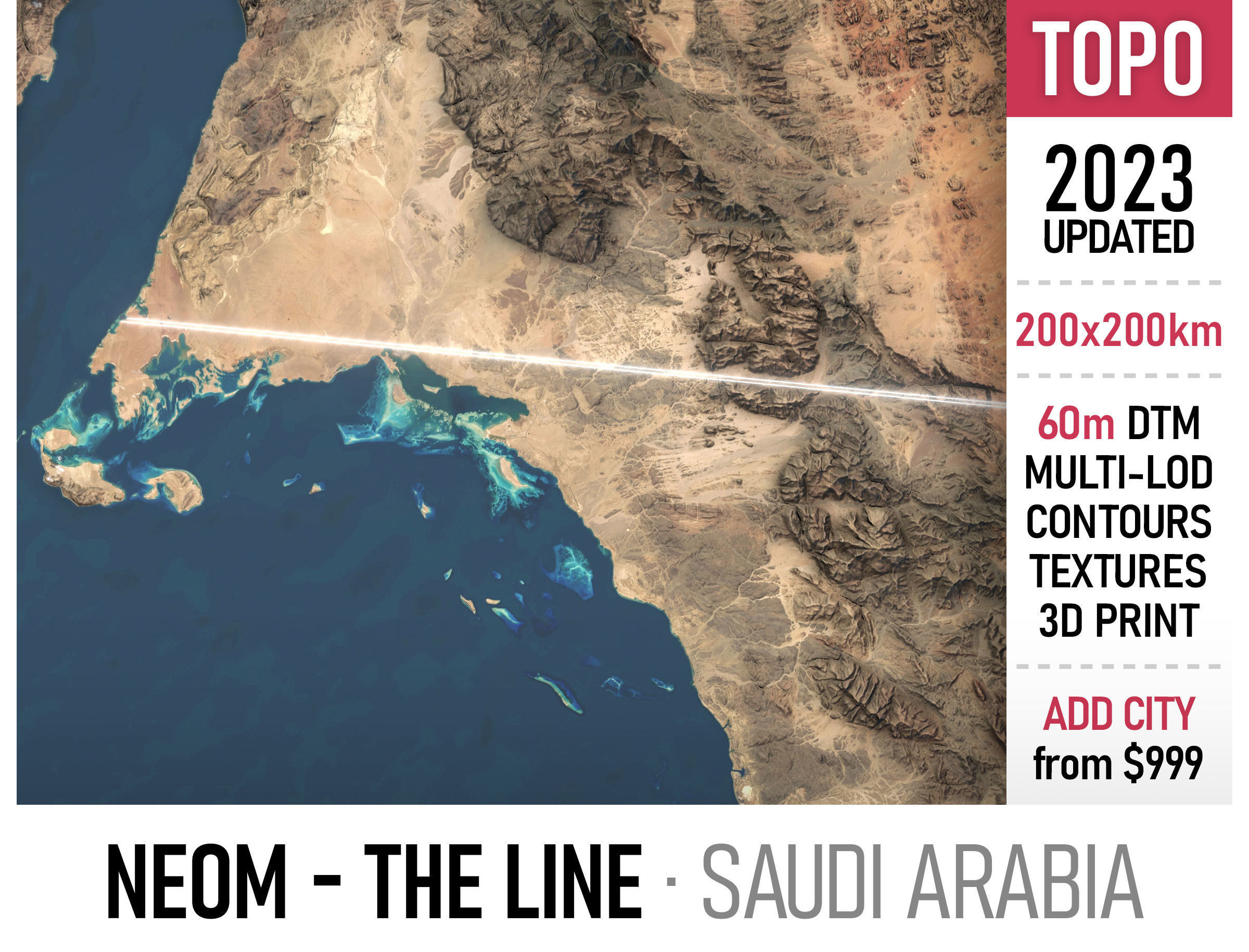 3D model Neom - The Line VR / AR / low-poly | CGTrader