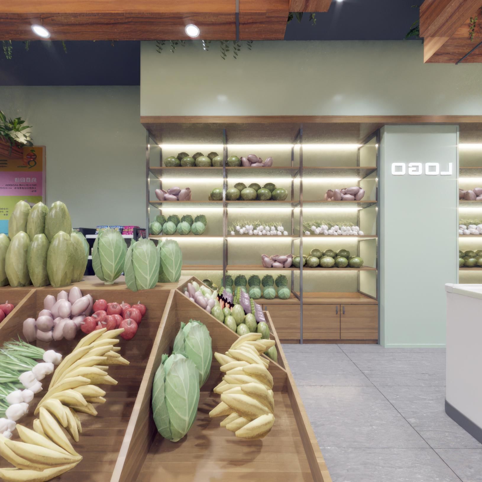 Modern Store Vegetable 3D model | CGTrader