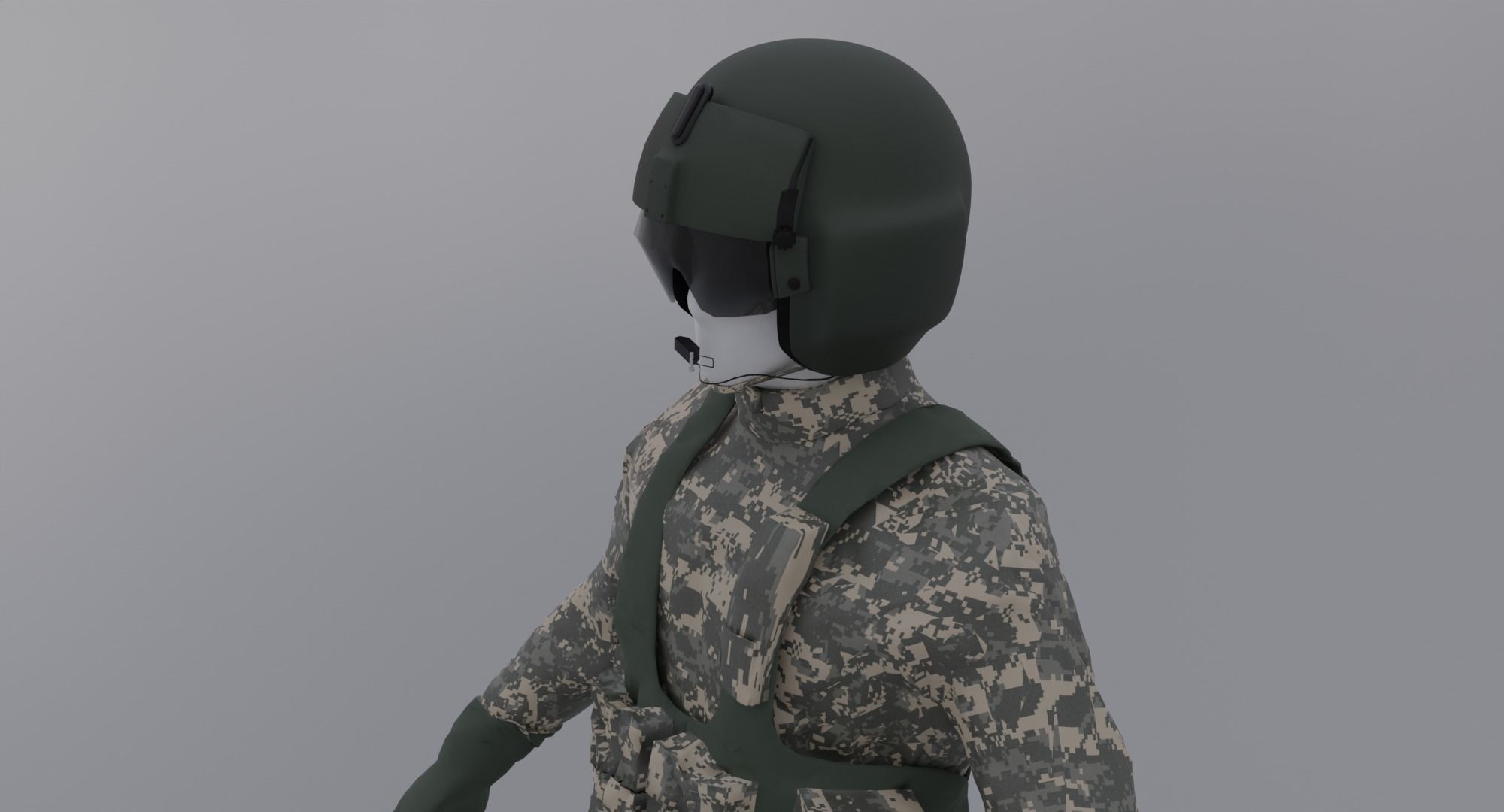 3D model Black Hawk Helicopter Pilot VR / AR / low-poly | CGTrader