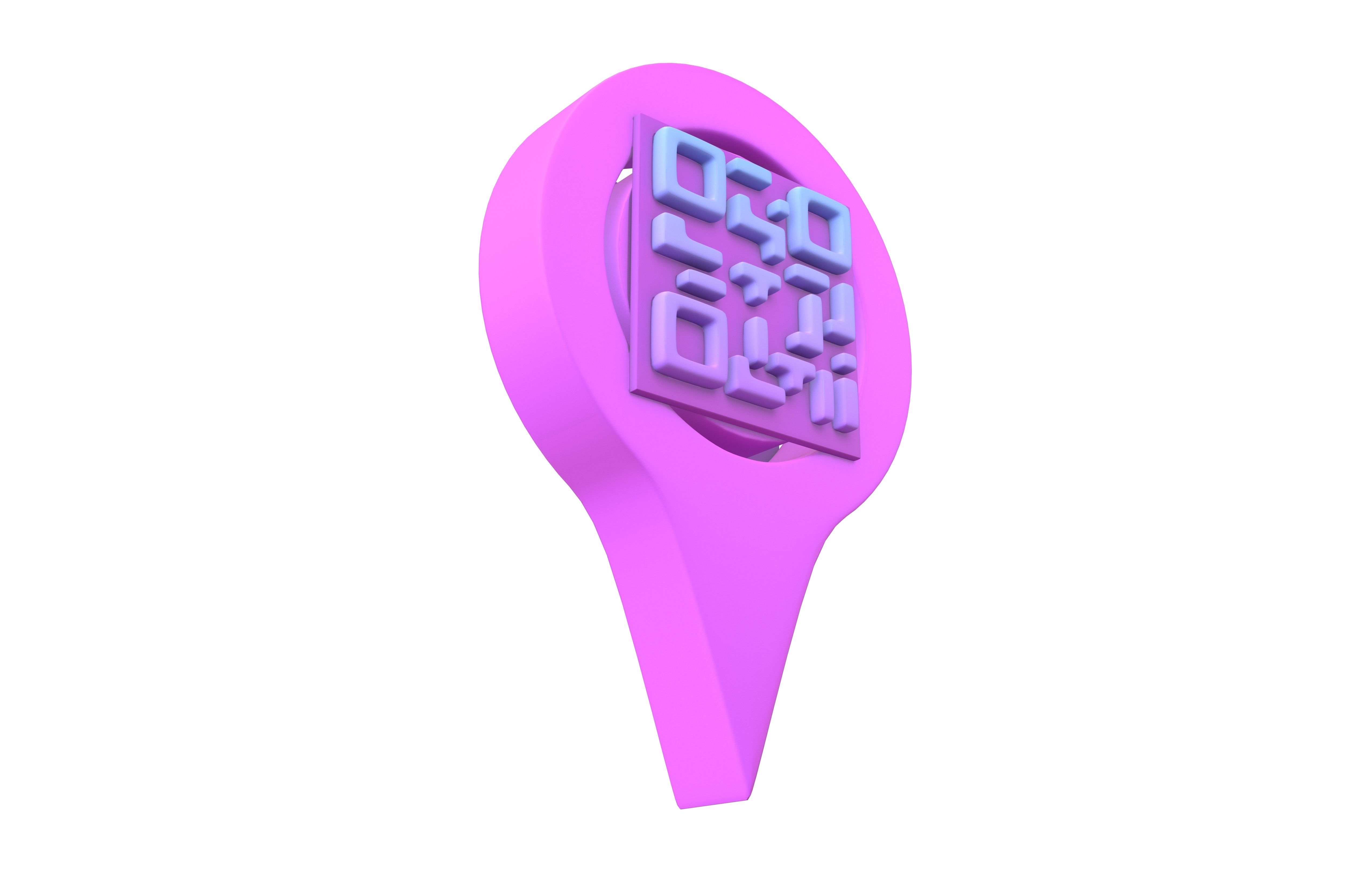 3D model Qr Code Location Tag Icon v1 011 VR / AR / low-poly | CGTrader