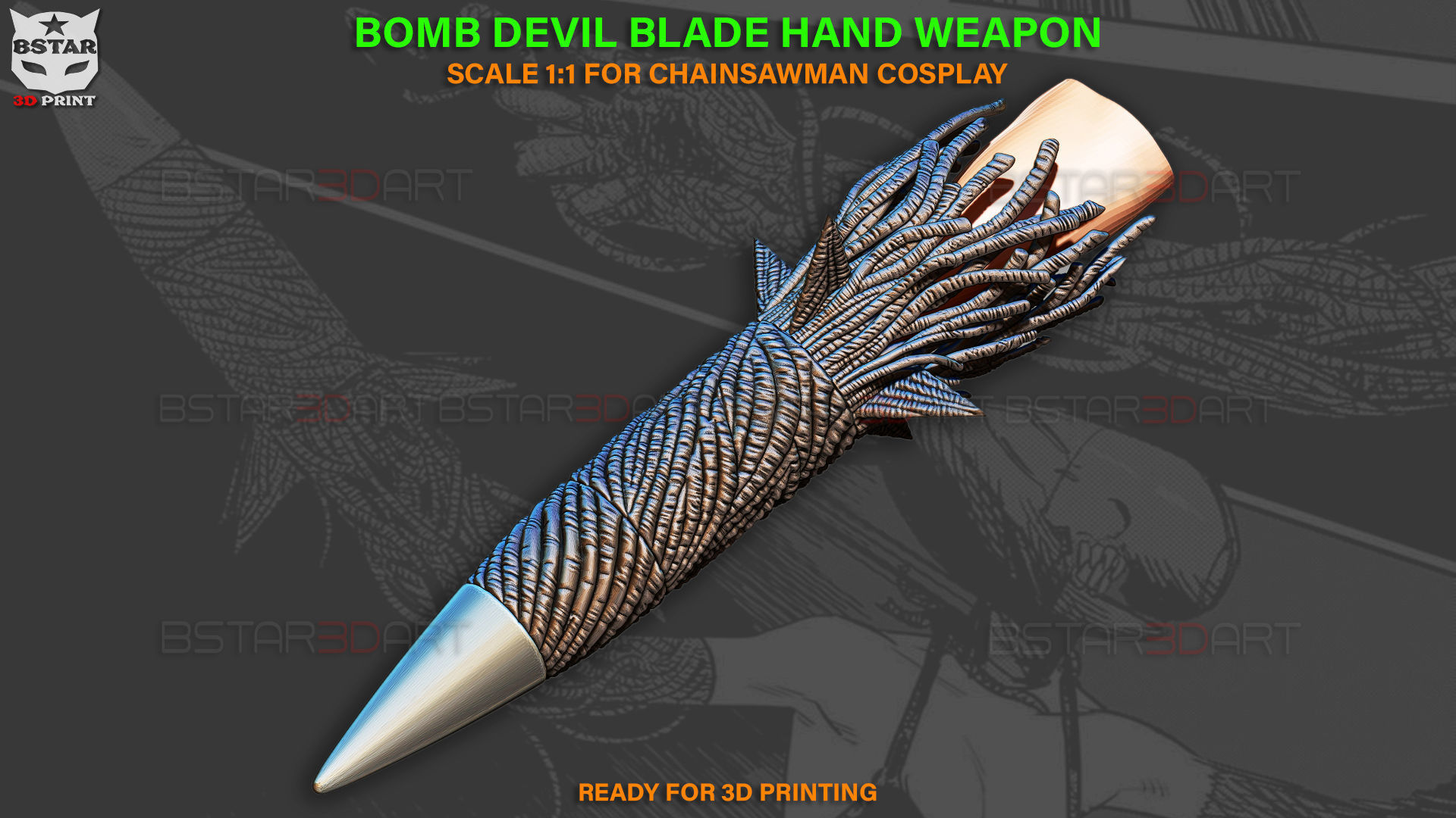 Bomb Devil Blade Arm Weapon - Chainsaw Man Cosplay 3D model 3D ...
