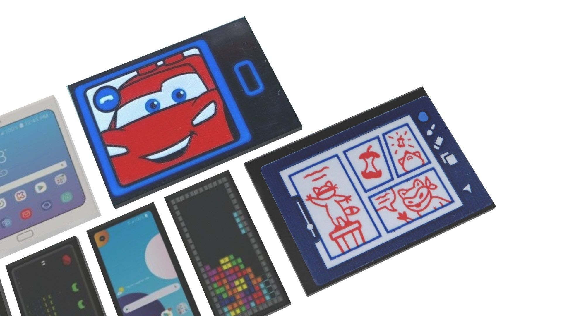 Tablet Lego Tiles Set 3D model | CGTrader