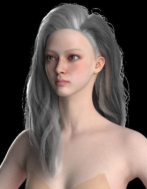 Long hair 041-FV2 for FV2 3D model from Clo3D Software 3D model | CGTrader