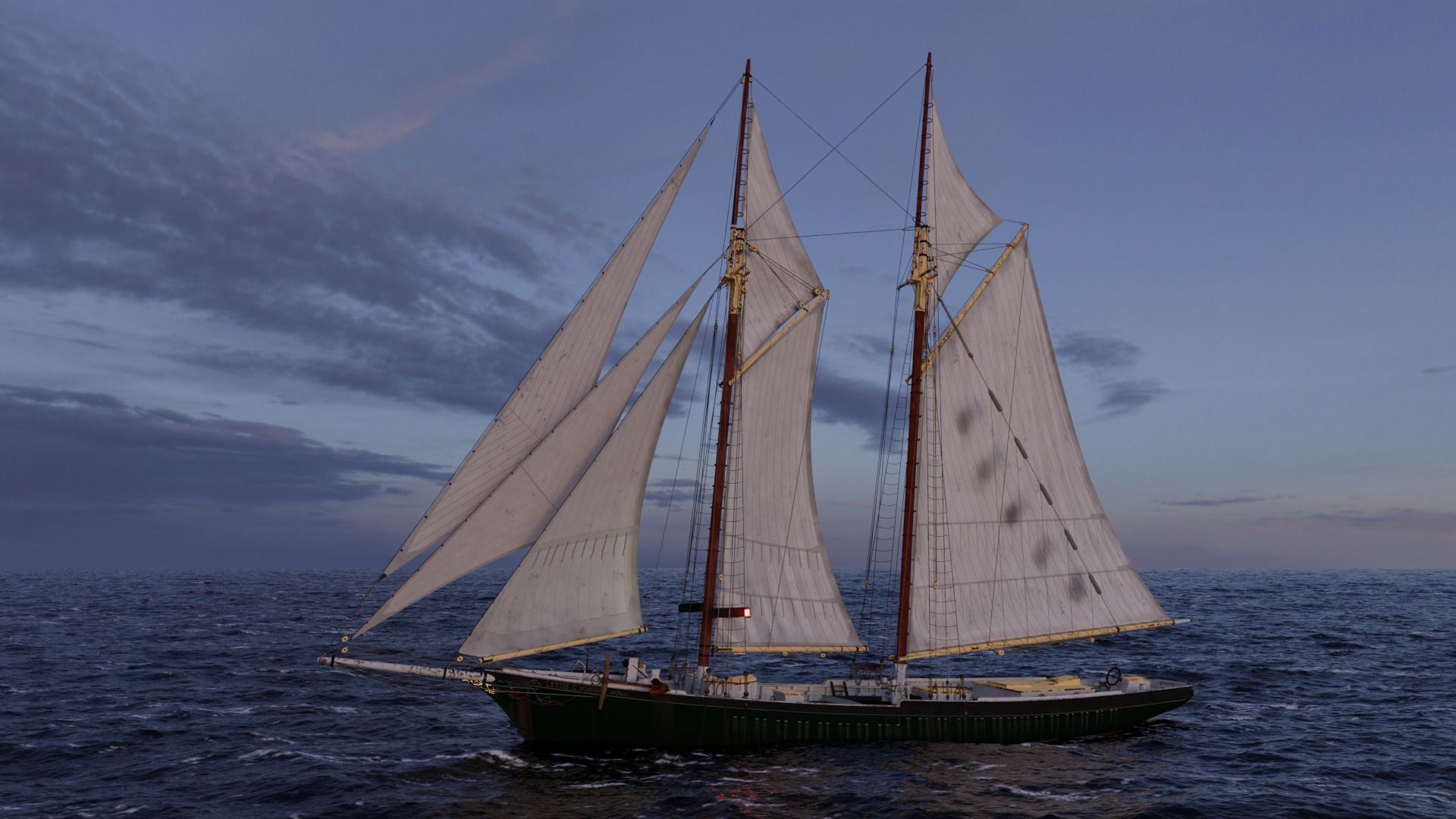 Fishing Schooner Lettie G Howard 1893 3D model | CGTrader