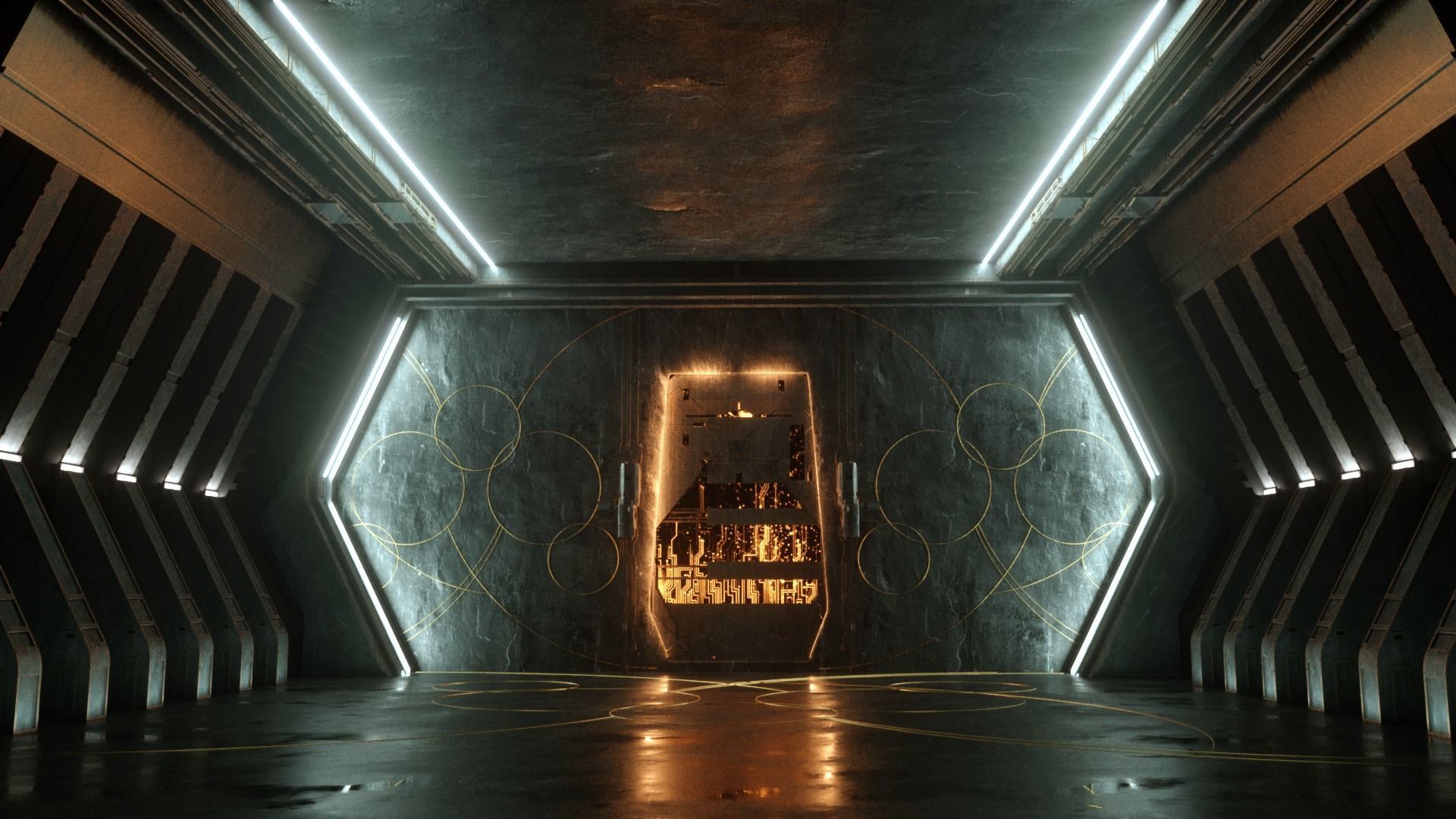 Sci-Fi Room Interior Design 3D model | CGTrader
