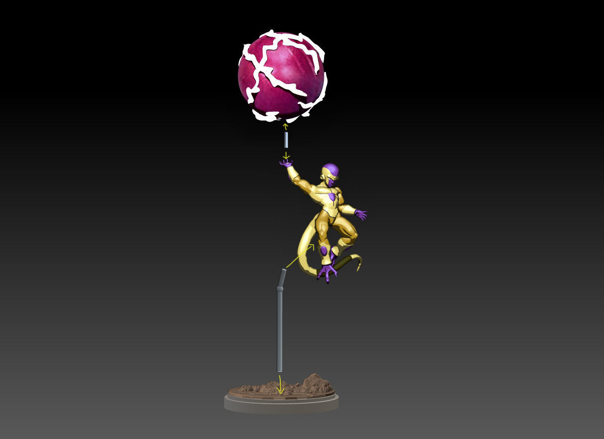Golden Frieza Miniature from Dragon Ball Super 3D model 3D printable ...