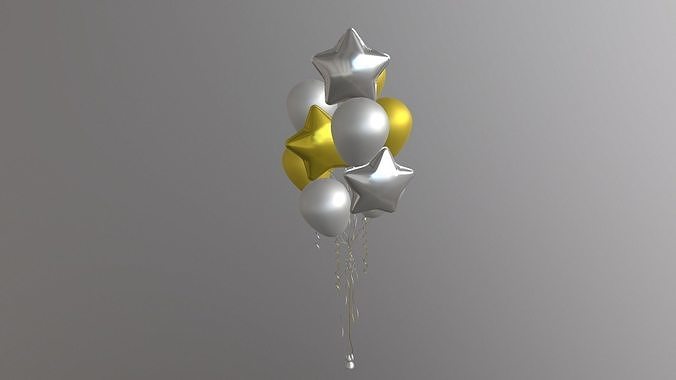Helium Balloons 3D model | CGTrader