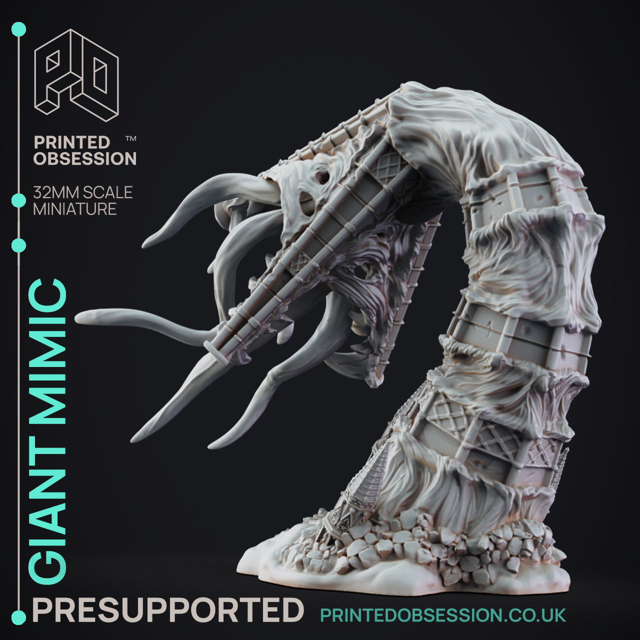 Giant Mimic - 3D Printable TTRPG - PRESUPPORTED - 32mm Scale 3D model ...