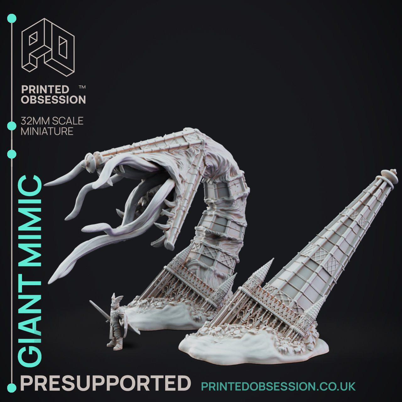 Giant Mimic - 3D Printable TTRPG - PRESUPPORTED - 32mm Scale 3D model ...