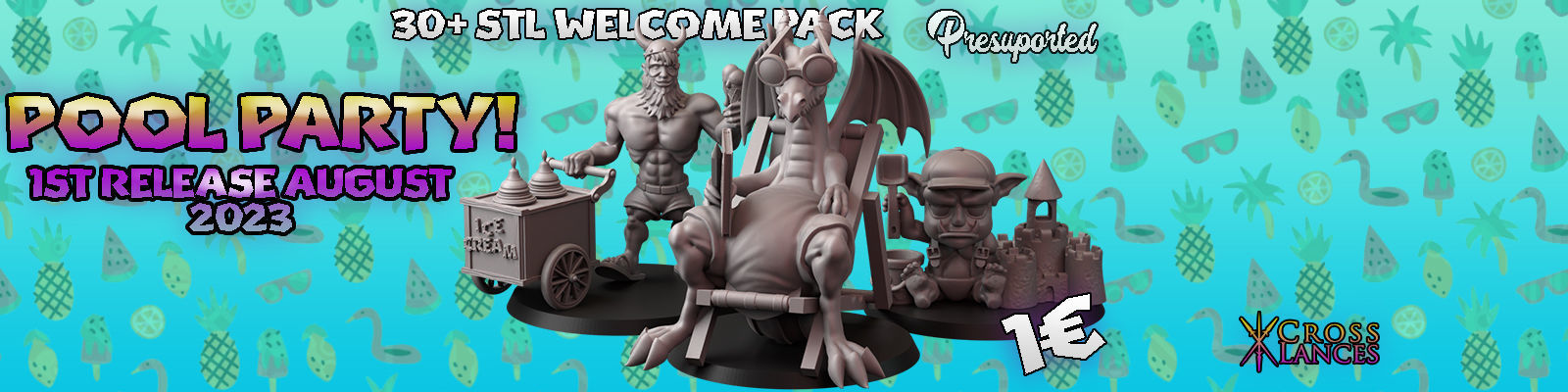 Pool party 3 3D model 3D printable | CGTrader