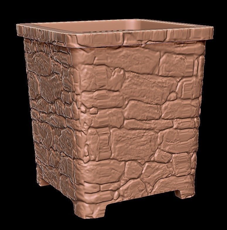 Rock flower POT Decor 3D model 3D printable | CGTrader