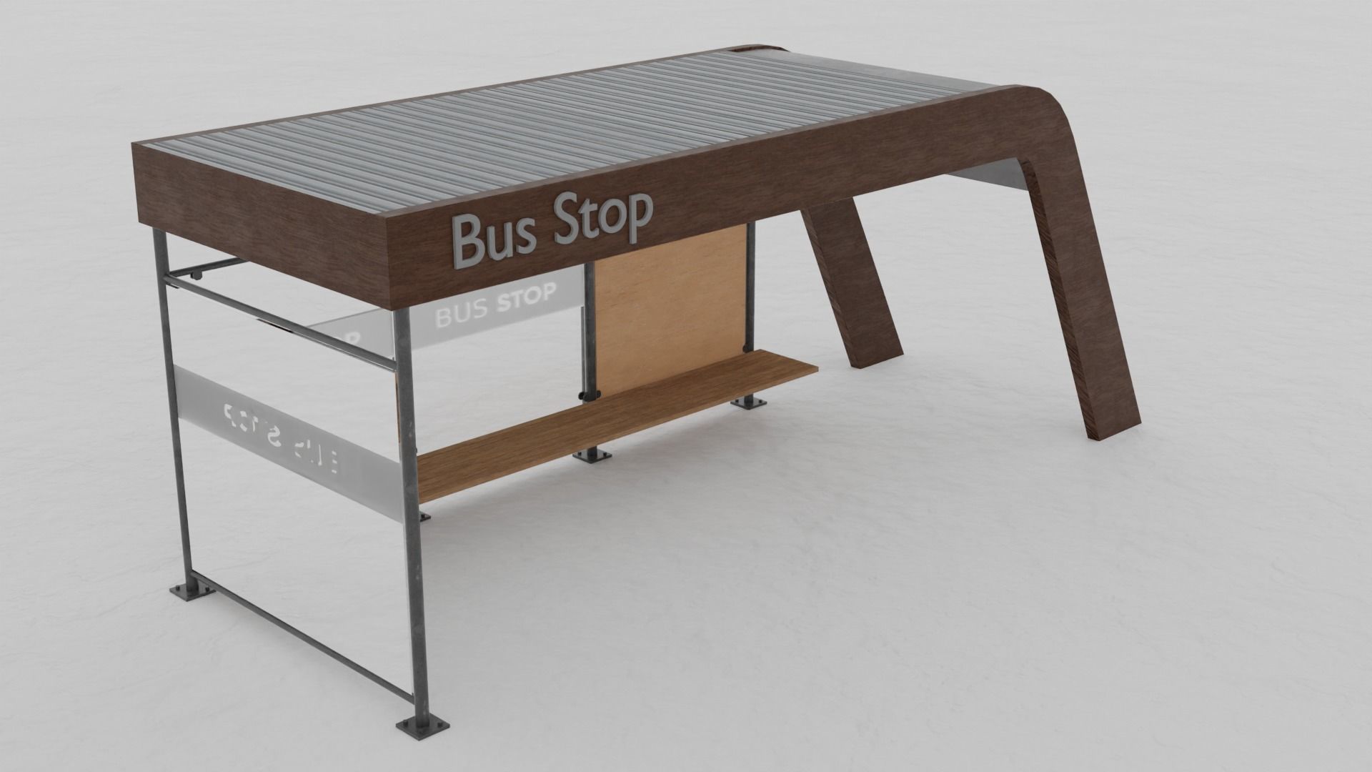 Modern Bus Stop free VR / AR / low-poly 3D model | CGTrader