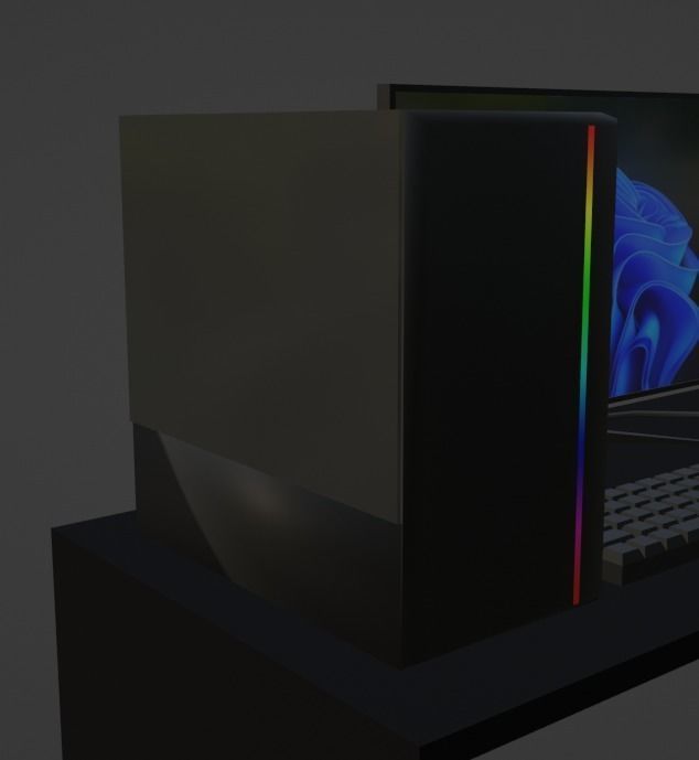 3D model Gaming Setup Low Poly VR / AR / low-poly | CGTrader