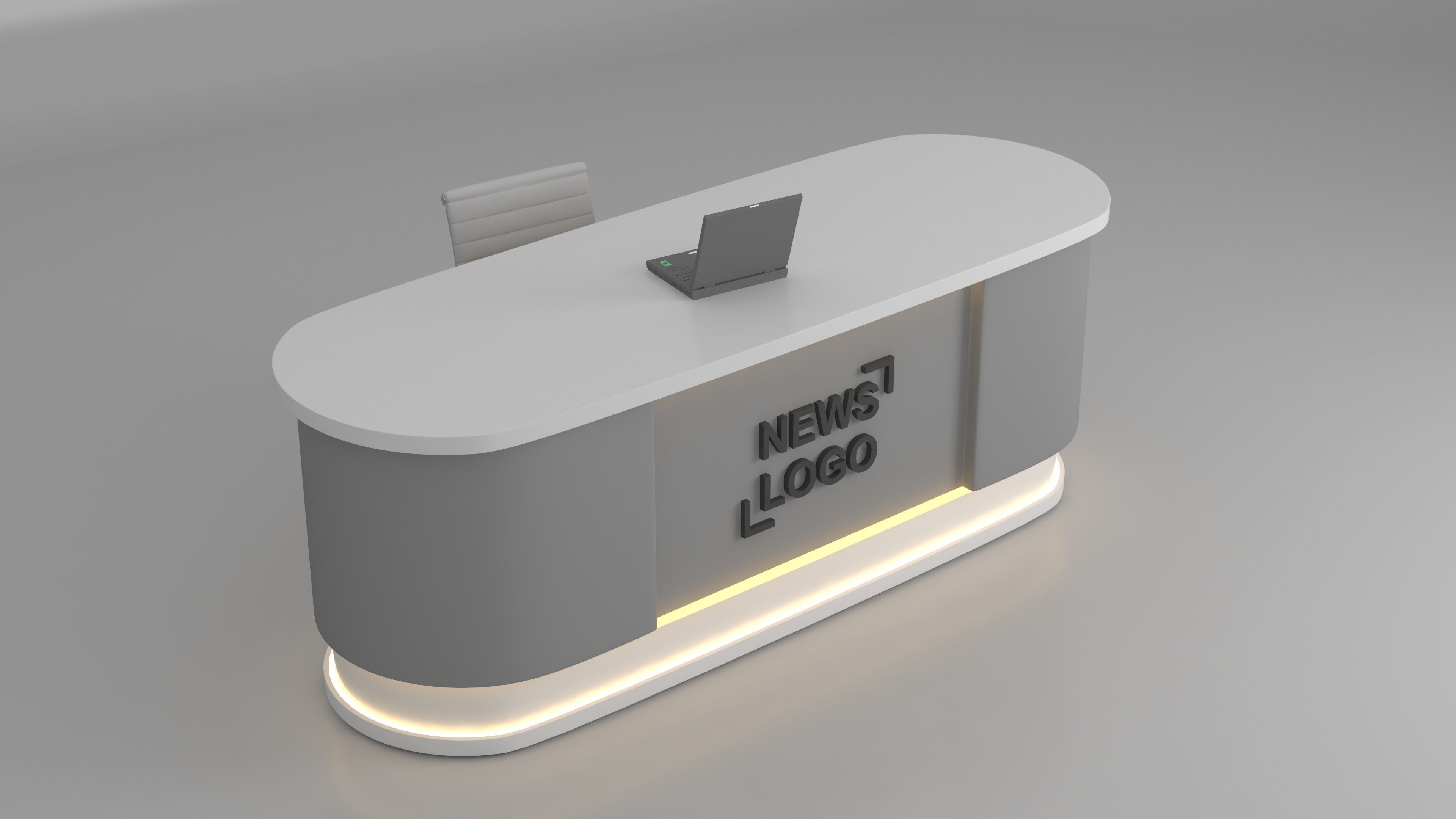 All Virtual News Desk 3D model | CGTrader