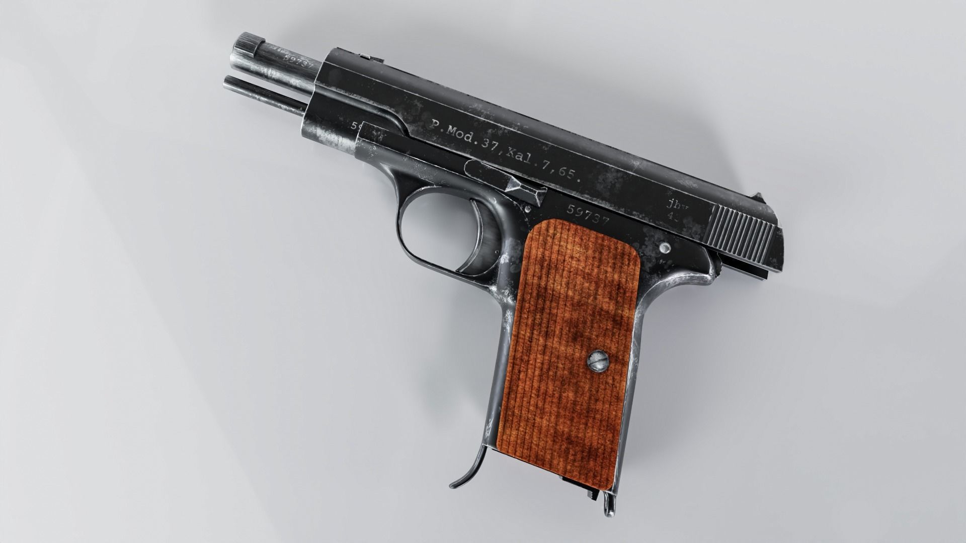 Femaru M37 Pistol 3D model | CGTrader