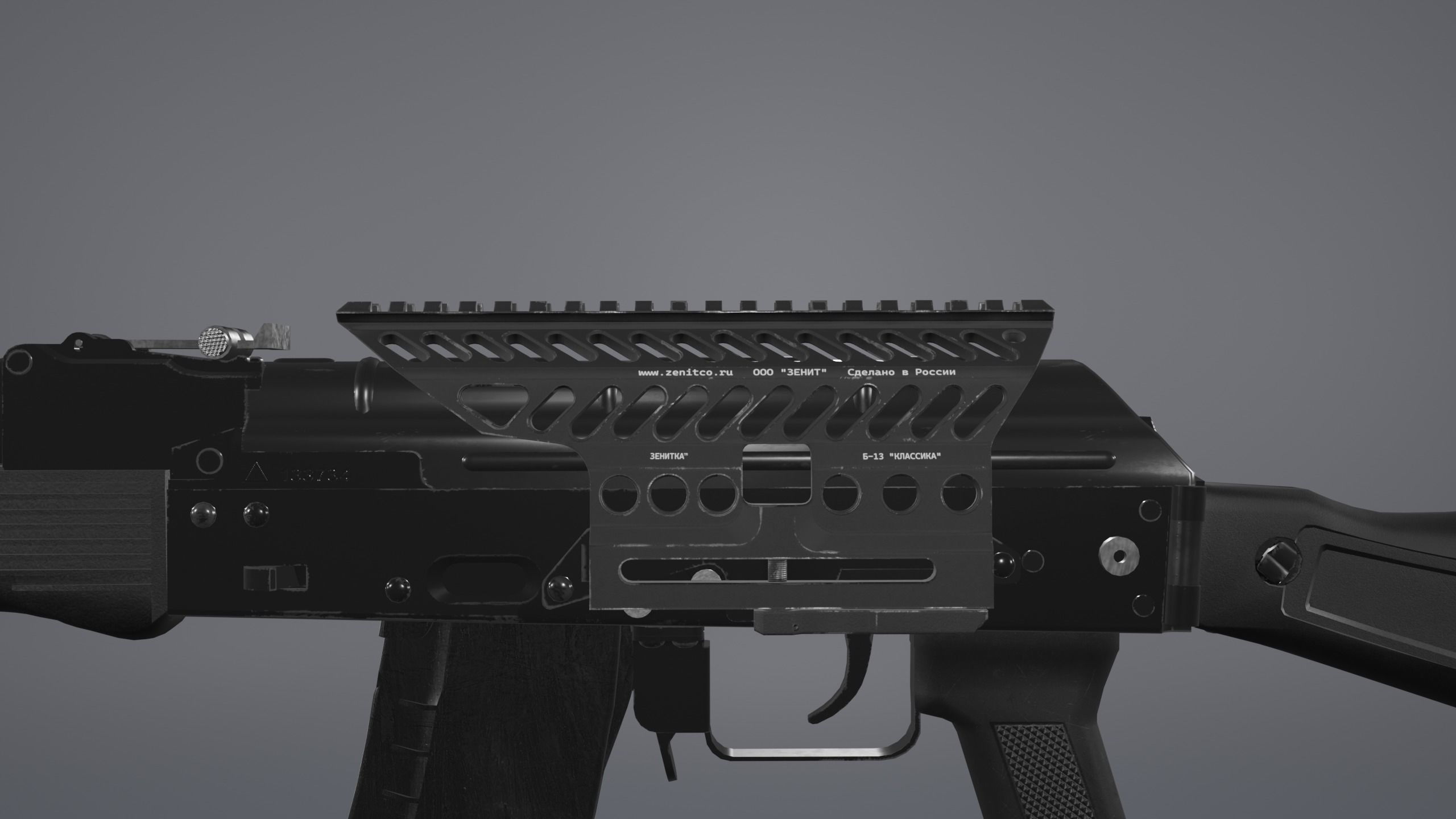 3D model AK B-13 Zenit Picatinny Rail VR / AR / low-poly | CGTrader