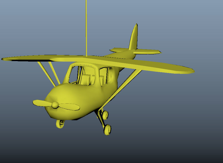 3D model Toy Hanging Plane VR / AR / low-poly | CGTrader