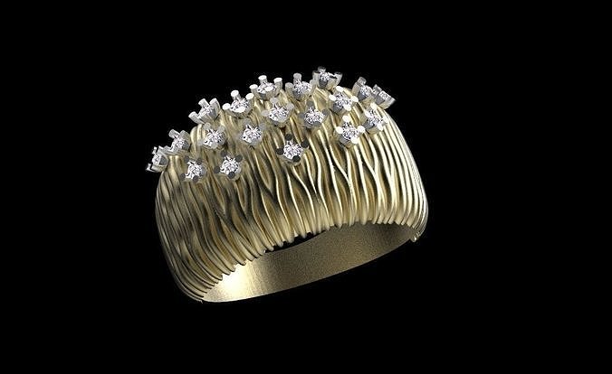 ring gold 3D model 3D printable | CGTrader