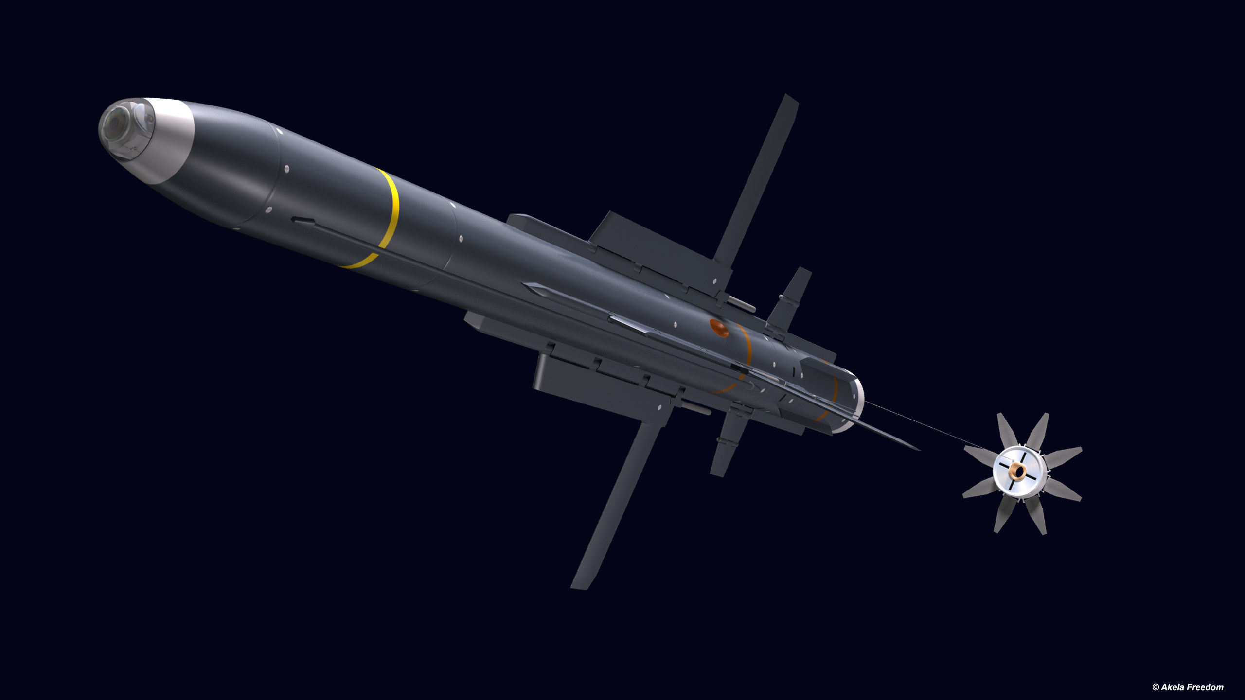 IDAS Missile 3D model animated | CGTrader