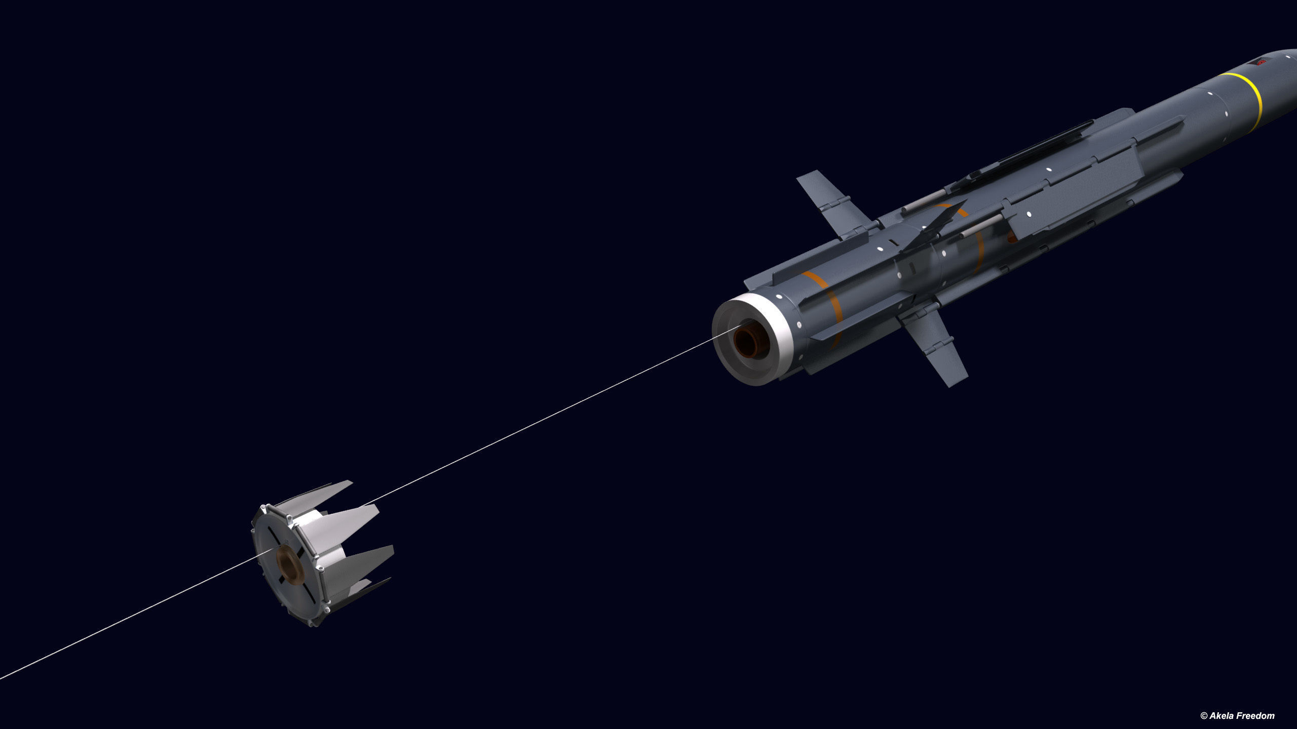 IDAS Missile 3D model animated | CGTrader
