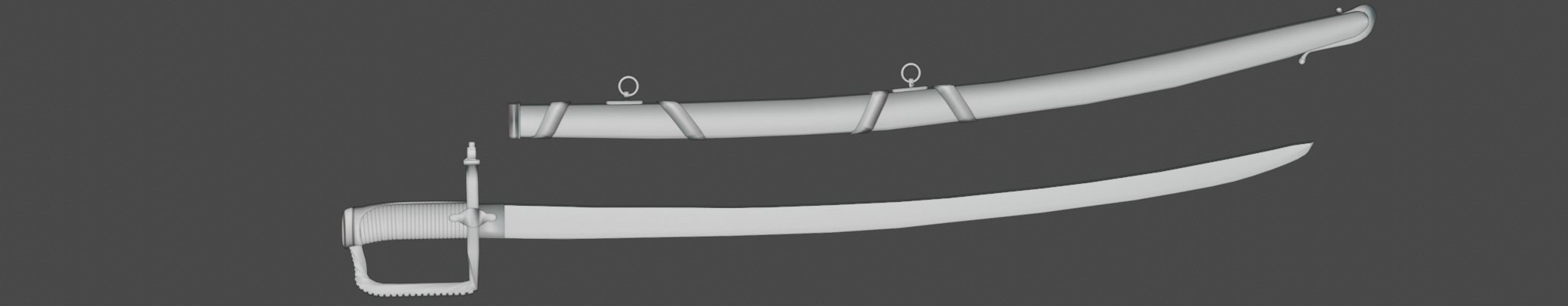 3D model 1800s Full Napoleonic Pack Of Weapons Musket Sabre Pistol ...