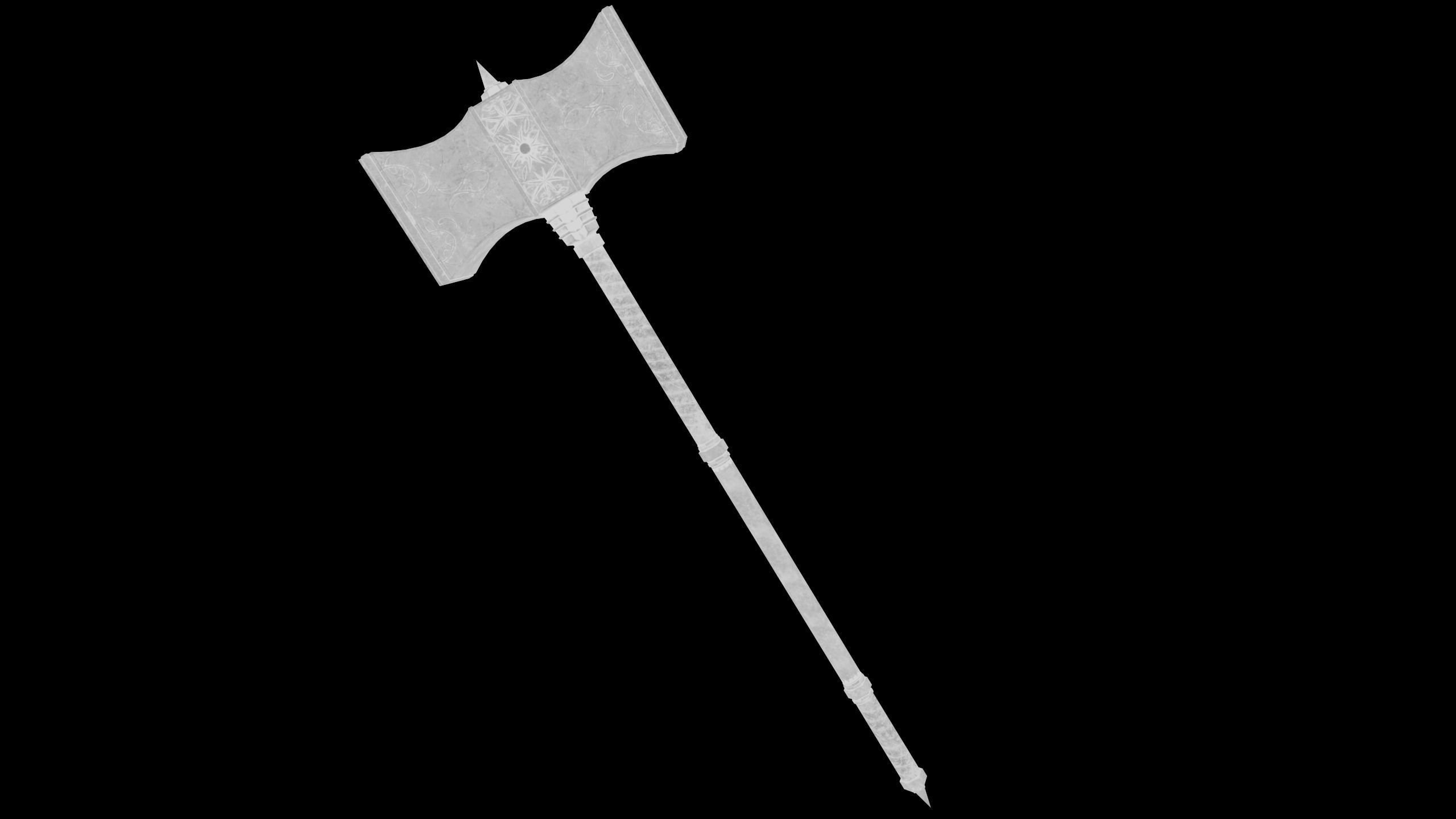 3D model Fantasy Old Two Handed Hammer VR / AR / low-poly | CGTrader