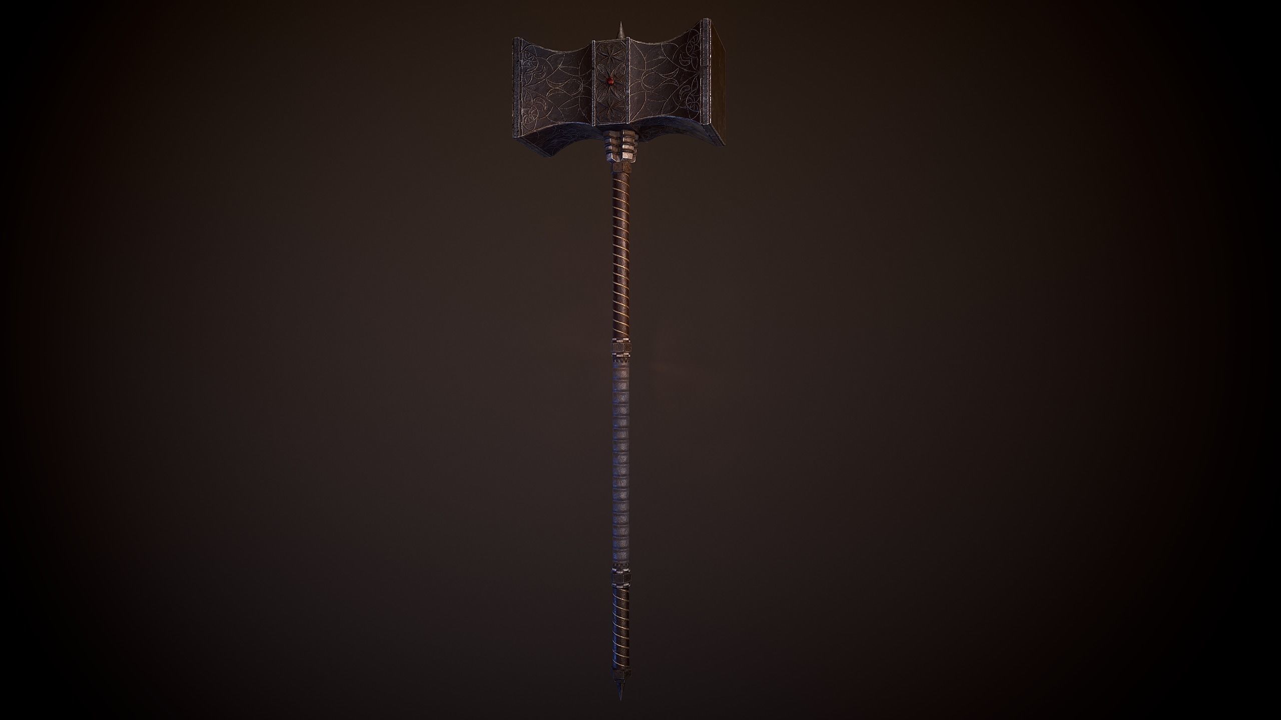 3D model Fantasy Old Two Handed Hammer VR / AR / low-poly | CGTrader