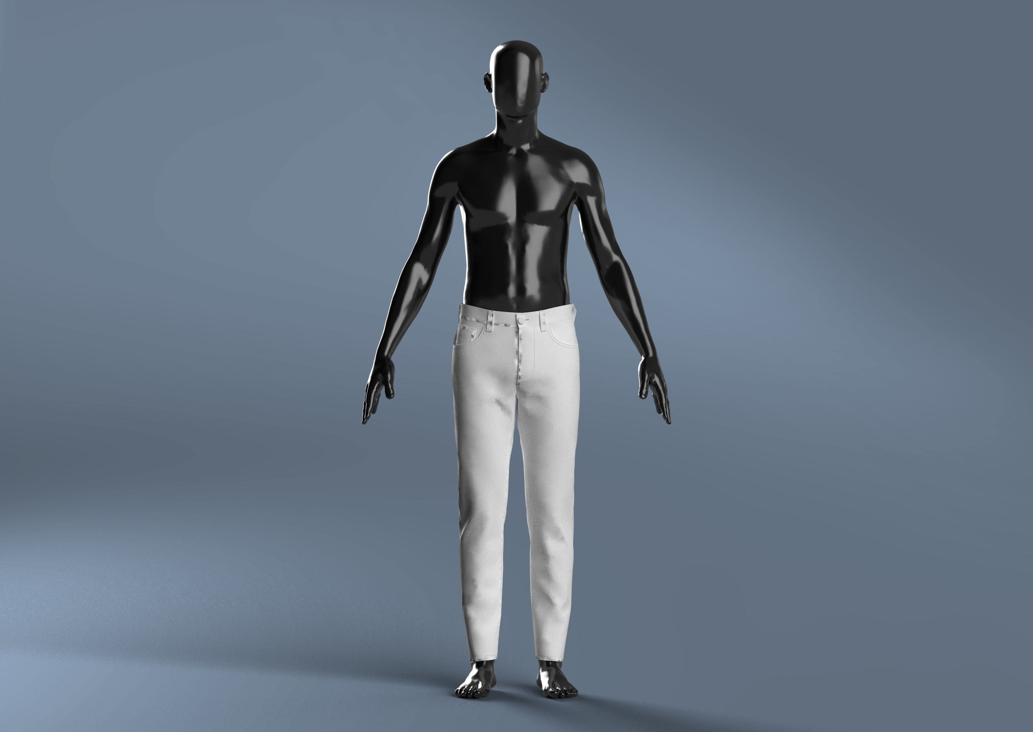 Man Basic Jean Modeling in Clo3D - Marvelous Designer free 3D model ...