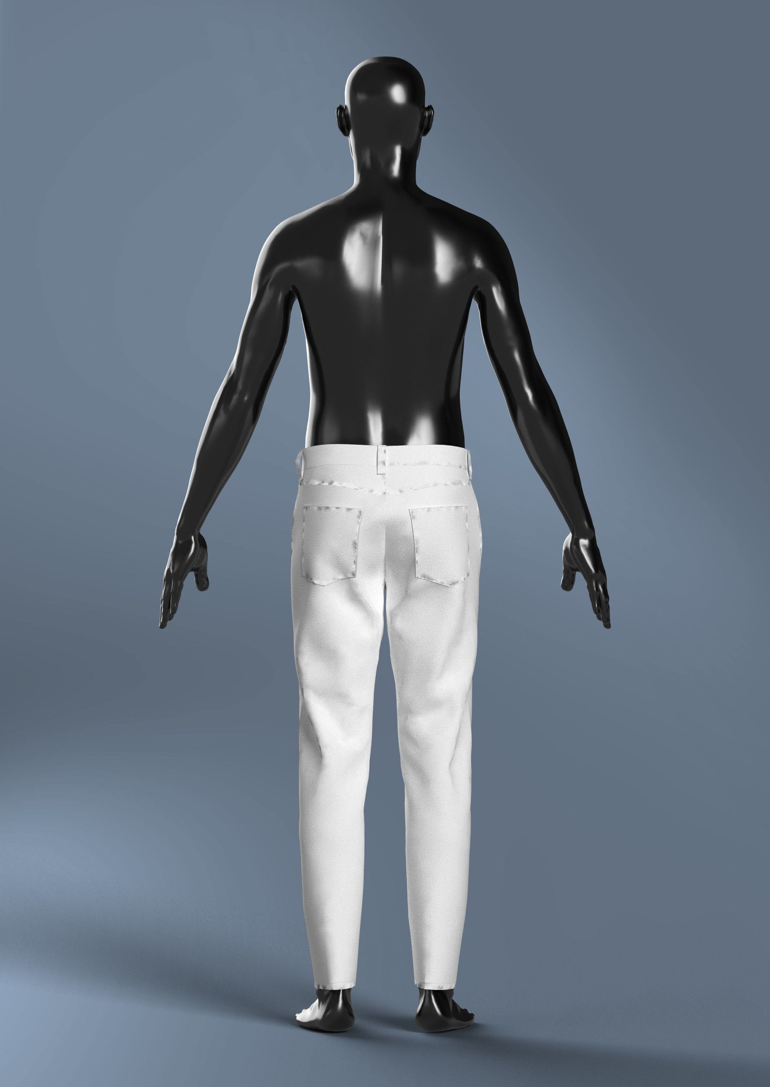 Man Basic Jean Modeling in Clo3D - Marvelous Designer free 3D model ...
