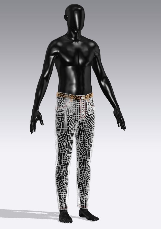 Man Basic Jean Modeling in Clo3D - Marvelous Designer free 3D model ...