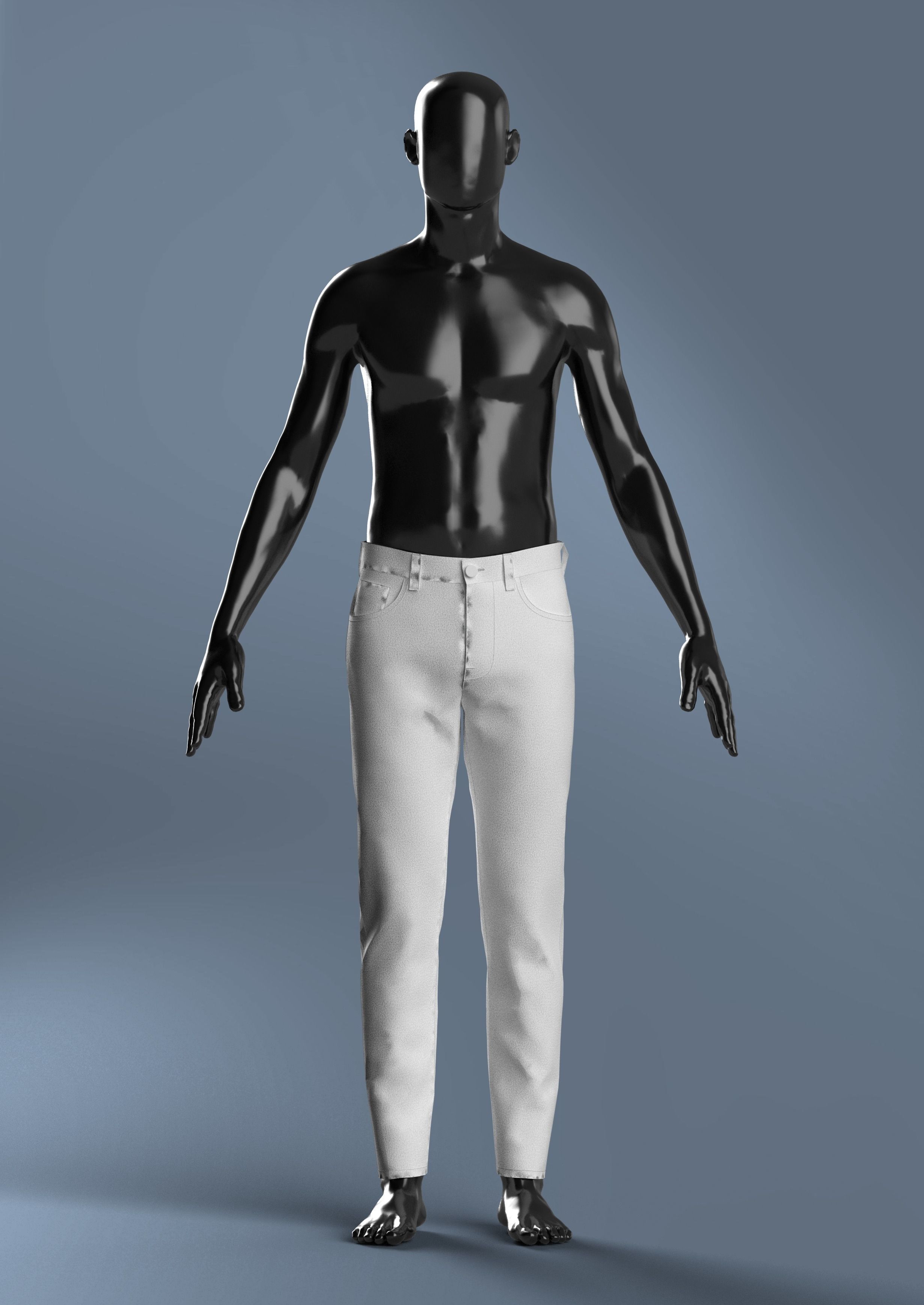 Man Basic Jean Modeling in Clo3D - Marvelous Designer free 3D model ...