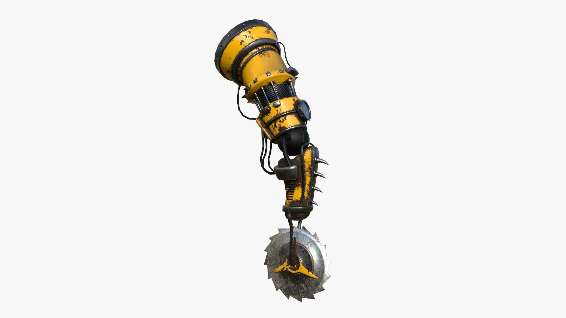 3D model Robotic Arm A03 Yellow - Character Design SciFi VR / AR / low ...