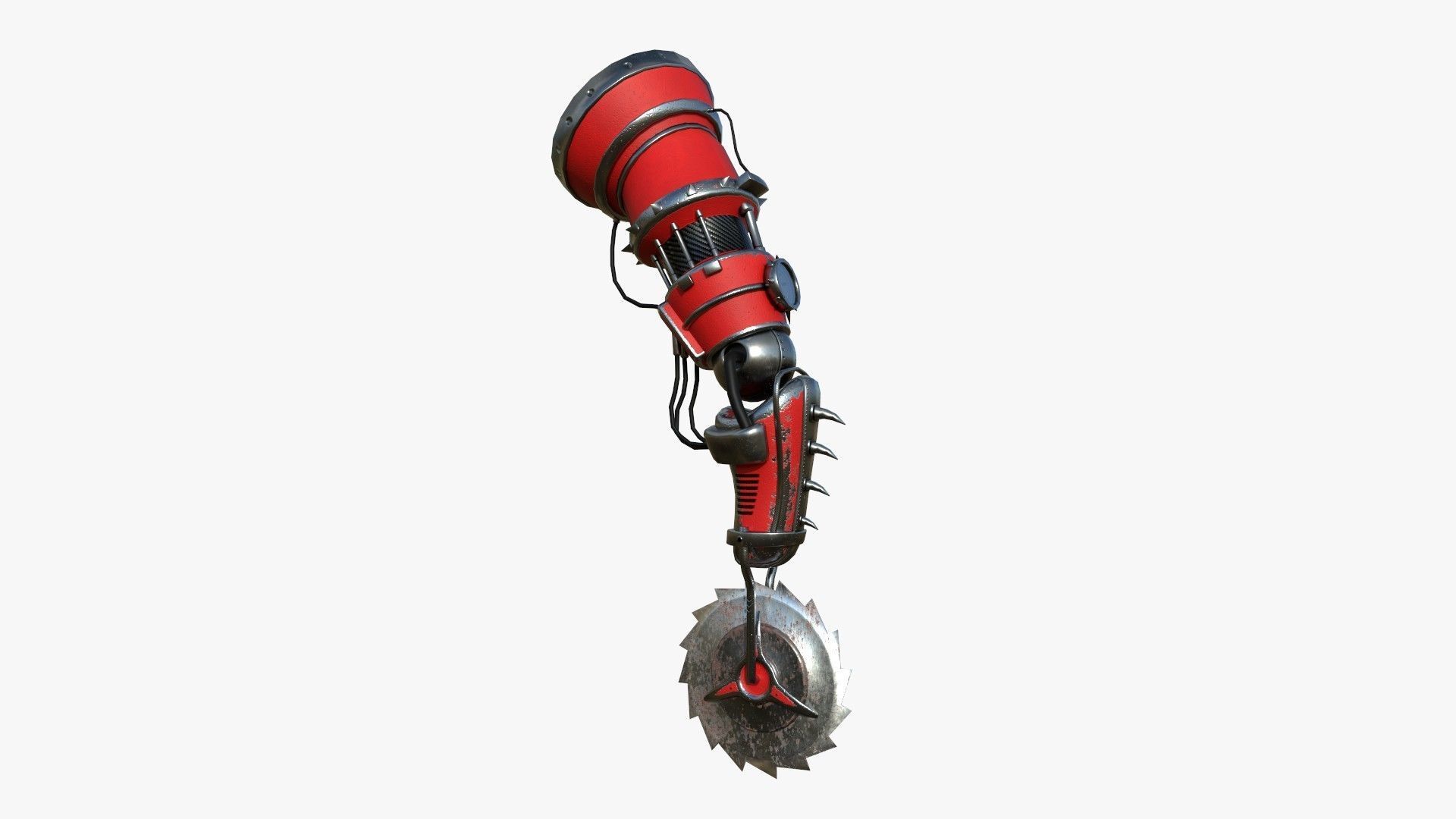 3D model Robotic Arm A04 Red - Character Design SciFi VR / AR / low ...