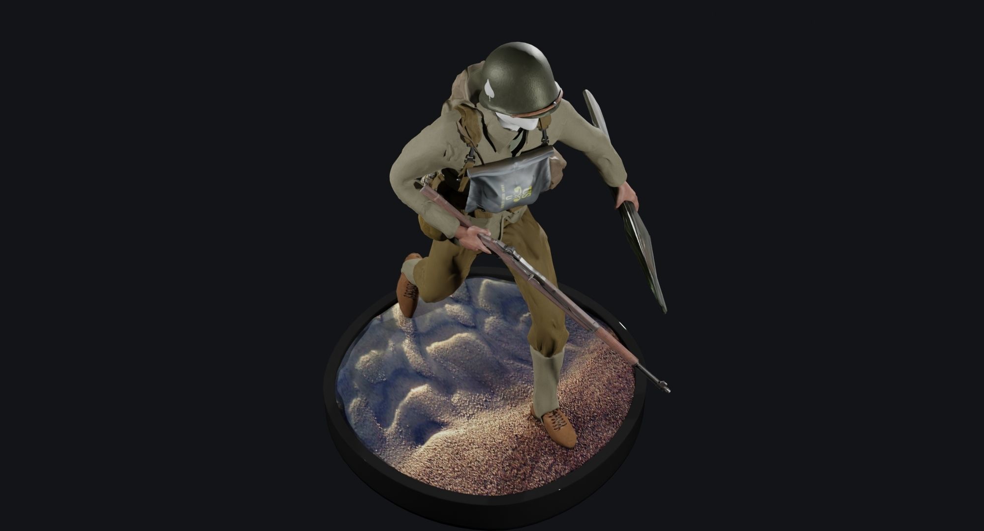 3D model World War 2 US D-Day Infantry - Rigged VR / AR / low-poly ...