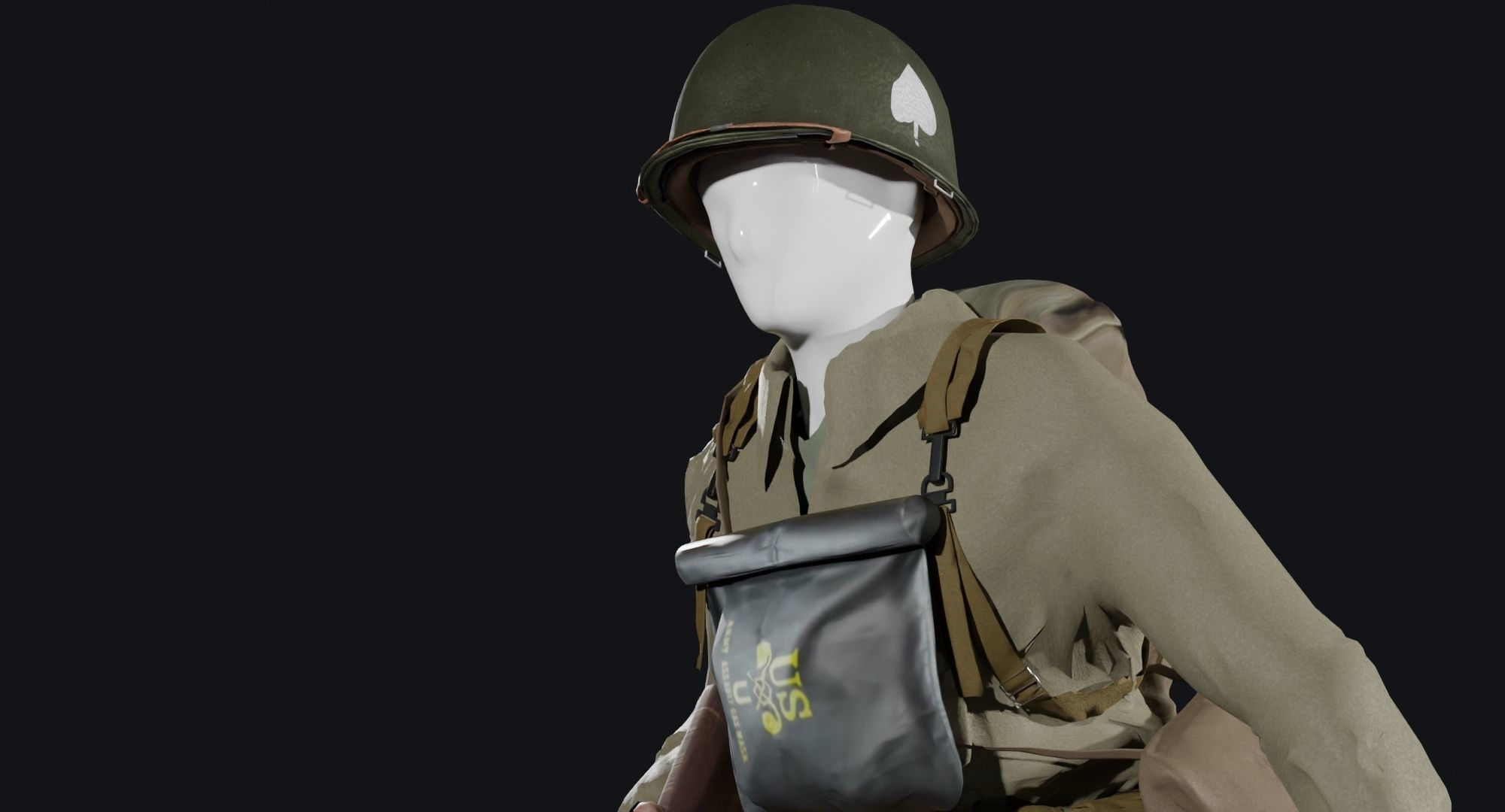 3D model World War 2 US D-Day Infantry - Rigged VR / AR / low-poly ...