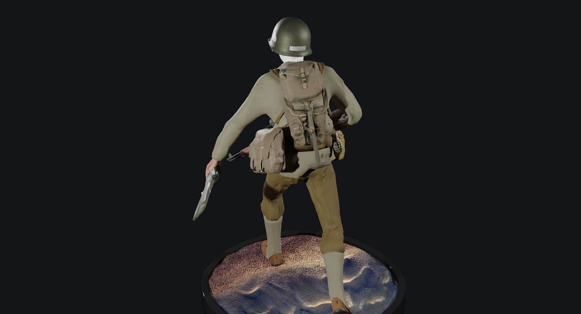 3D model World War 2 US D-Day Infantry - Rigged VR / AR / low-poly ...