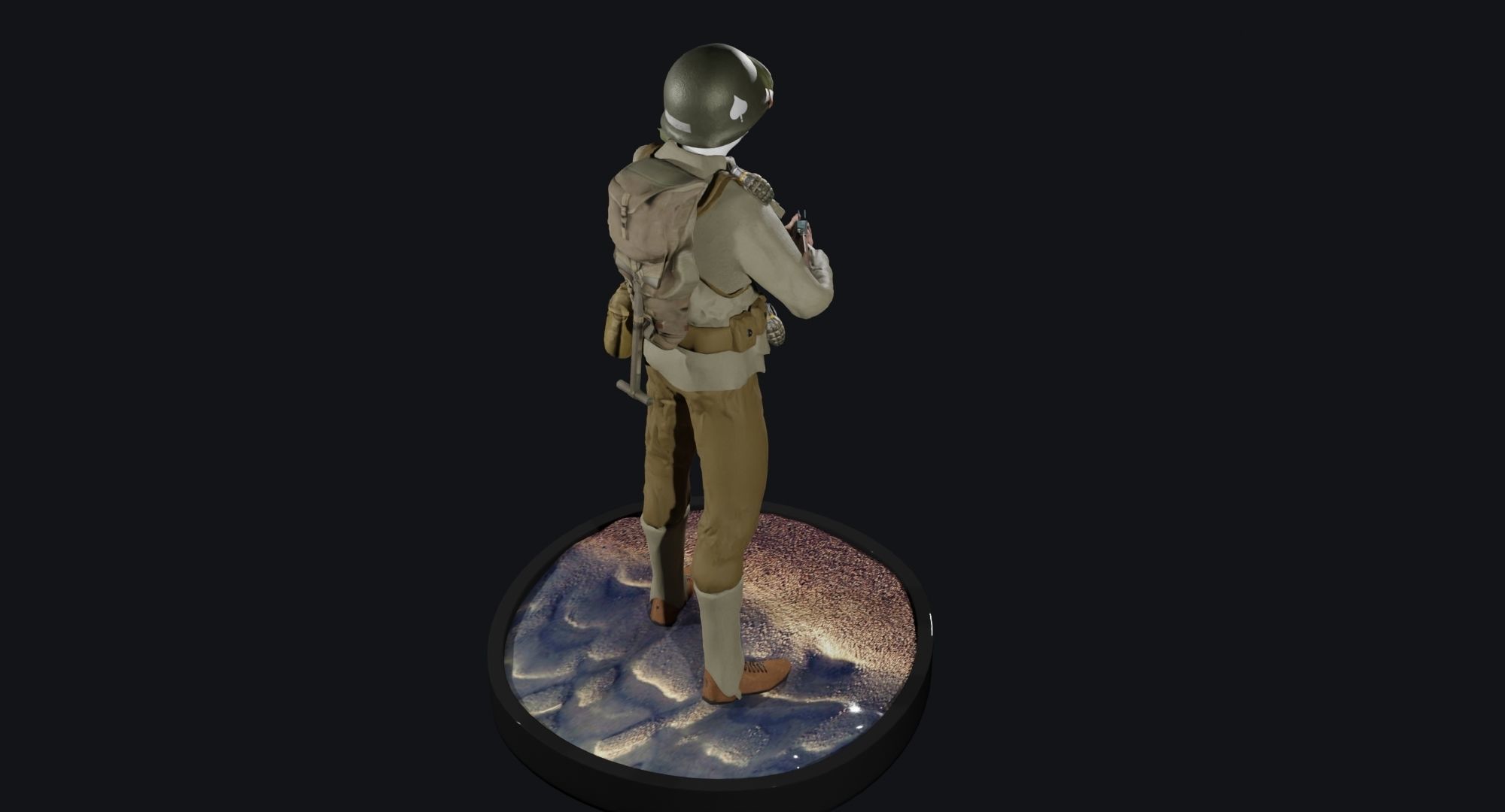 3D model World War 2 US D-Day Infantry VR / AR / low-poly | CGTrader